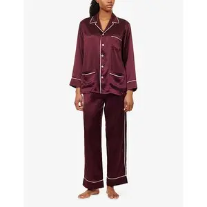 Olivia Von Halle Yves Silk Pyjama Set - Raisin