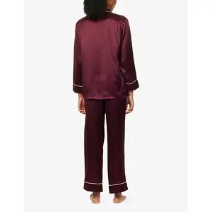Olivia Von Halle Yves Silk Pyjama Set - Raisin