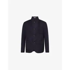 Corneliani Patch-pocket Wool Jacket - Navy