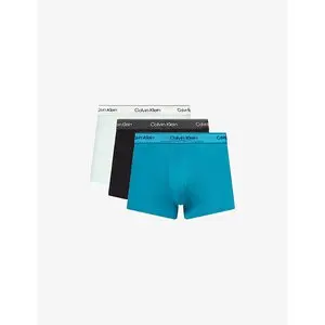 Calvin Klein Icon Pack Of Three Stretch-cotton Trunks - Multi