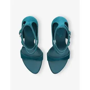 Alaïa Drop Strappy Suede Sandals