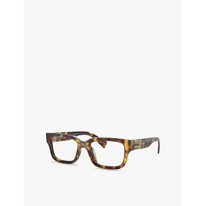 Miu Miu Square-frame Acetate Eyeglasses - Brown