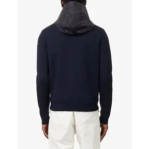 Moncler Hooded Contrast Knitted And Shell Jacket