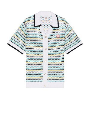 Casablanca Tuck Stitch Short Sleeve Shirt