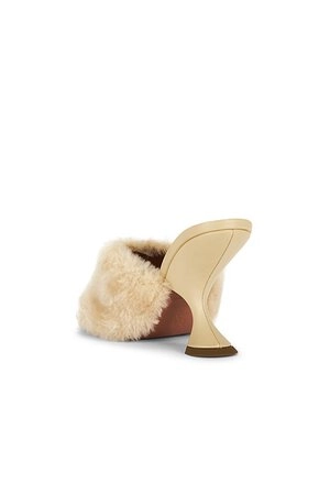 Amina Muaddi Taylor Shearling 90 Mule