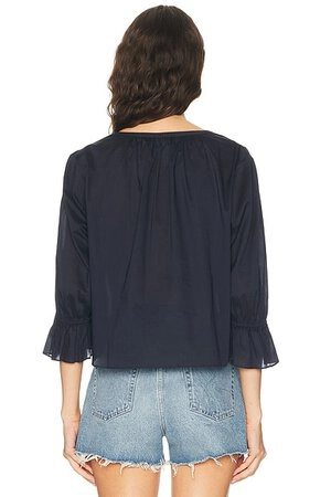 FRAME The Poet Blouse - Navy