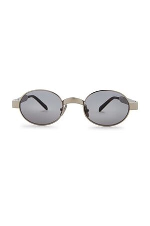 Miu Miu Oval Metal Sunglasses - Old Silver