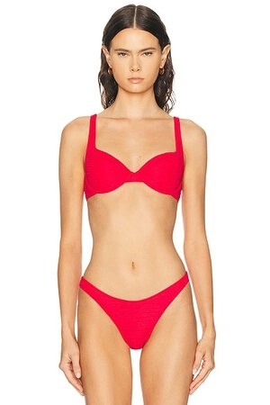JUILLET Cate Bikini Top - Raspberry
