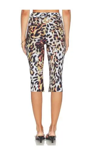 Norma Kamali Pedal Pusher Jean Animal Print - Multi