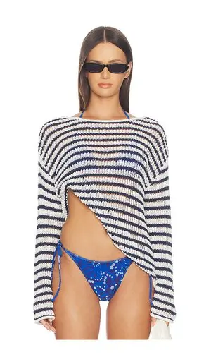 Rails Evangeline Striped Crochet Knit Top - Multi