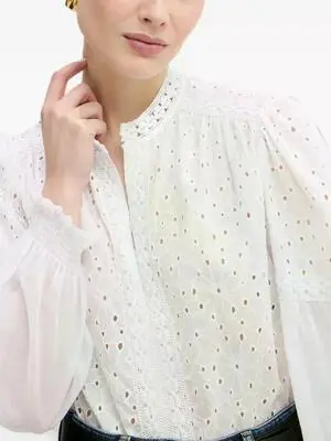 TWINSET Broderie Anglaise Lace-trim Blouse
