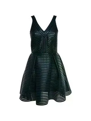 Maje Rosemount Striped Mesh Dress