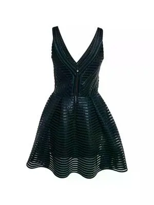 Maje Rosemount Striped Mesh Dress