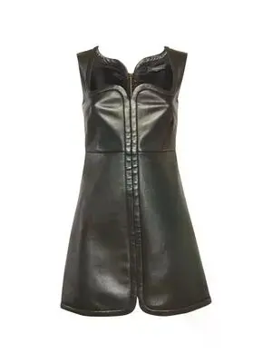 Versace Sleeveless Leather Mini Dress