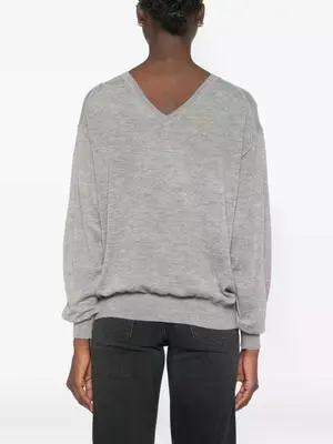 FRAME The Crinkle V-neck Sweater