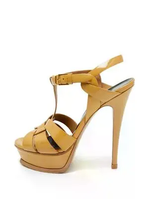 Saint Laurent Tribute Platform Sandals - Yellow