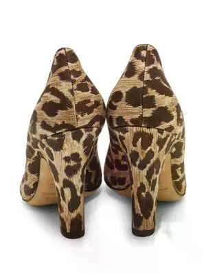 Dolce & Gabbana Leopard-print Peep-toe Pumps