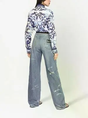 Dolce & Gabbana Majolica Print Poplin Shirt