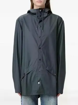 Rains Hooded Press-stud Jacket