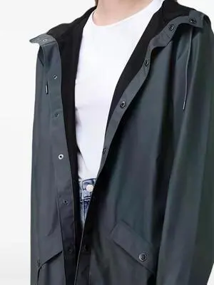 Rains Hooded Press-stud Jacket