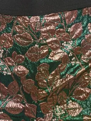 Dolce & Gabbana Green Flower Jacquard Trousers