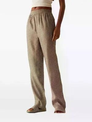 Kith Monogram Silk Trousers - Neutrals