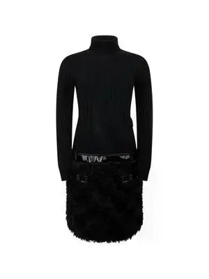 Moschino Knitted Two-piece Dress - Black