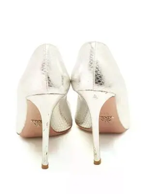 Prada Snakeskin-embossed Stiletto Pumps