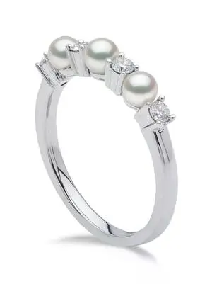 Yoko London 18kt White Gold Akoya Pearl And Diamond Ring - Silver