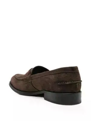 VELA SHOP Suede Penny-slot Loafers