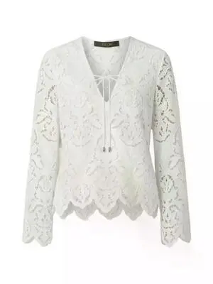TOCCIN Halina Lace Blouse - White