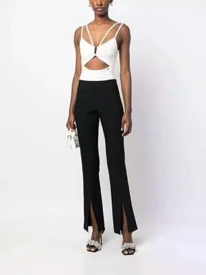 NISSA Cut-out Double-strap Top - White