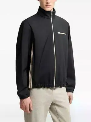Moncler Fourioun Logo Patch Zip-up Jacket - Blue