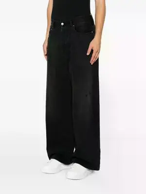 Amiri Wide-leg Distressed Jeans