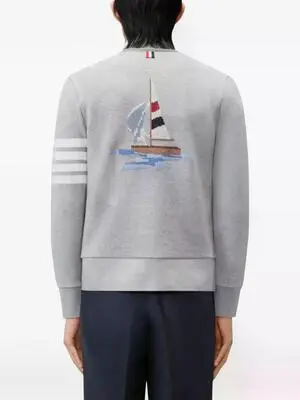 Thom Browne Embroidered Detail Cardigan