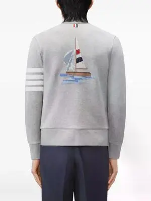 Thom Browne Embroidered Detail Cardigan
