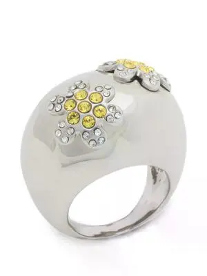 Marni Crystal-embellished Flower Ring