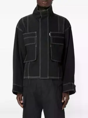 BONSAI Contrast-stitch Pocket-detail Jacket