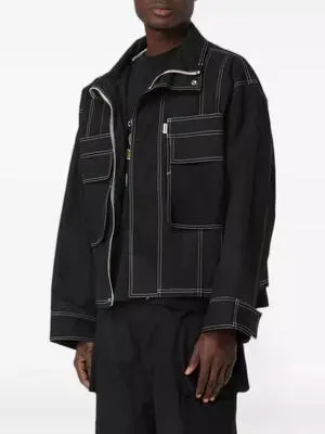 BONSAI Contrast-stitch Pocket-detail Jacket