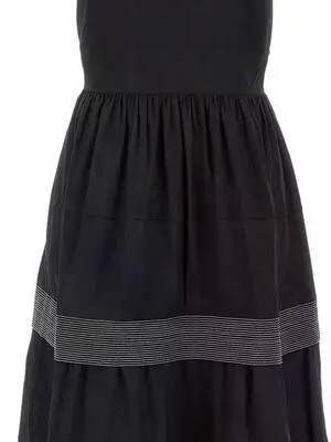 BOSS Tiered Striped-trim Dress