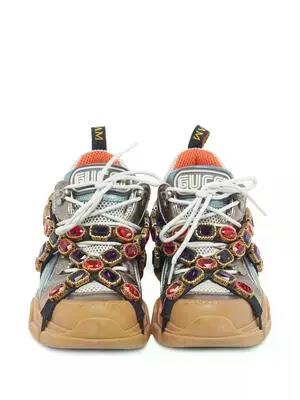 Gucci Flashtrek Crystal Embellished Sneakers
