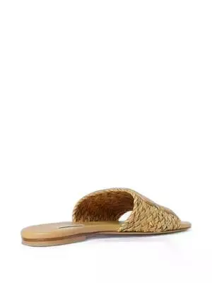 Casadei Ischia Woven Leather Sandals