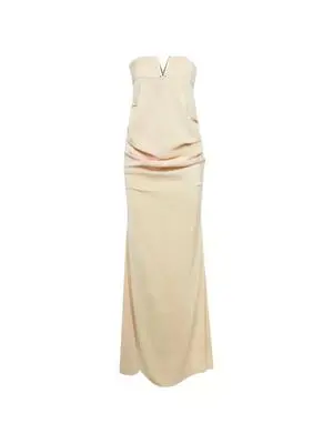 Elisabetta Franchi Strapless Maxi Dress - Neutrals