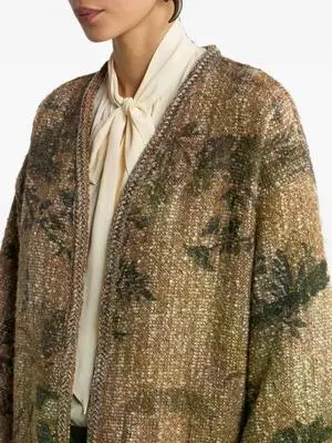 Etro Bouclé Kesa With Floral And Animal Motif