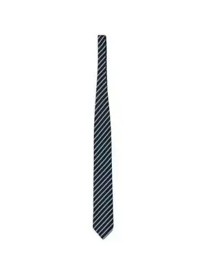 Zegna Striped Silk Tie - Blue