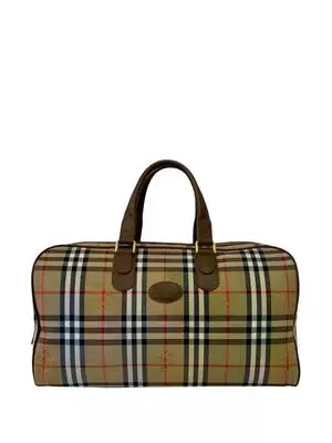 Burberry Haymarket Check Canvas Travel Bag - Neutrals
