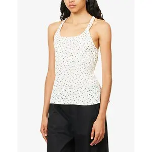 Theory Polka Dot Belted Woven Top