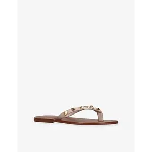 Valentino Garavani Rockstud Leather Sandals - Blush