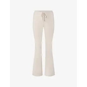 SKIMS Drapey French Terry Cotton-jersey Flared Trousers - Buff