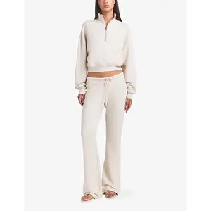 SKIMS Drapey French Terry Cotton-jersey Flared Trousers